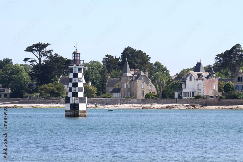 phare de la perdrix à Loctudy, Bretagne,finistère sud Stock Photo ...