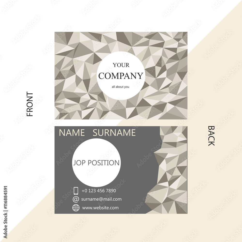 Name Card,Business card template, Geometric pattern vector design ...