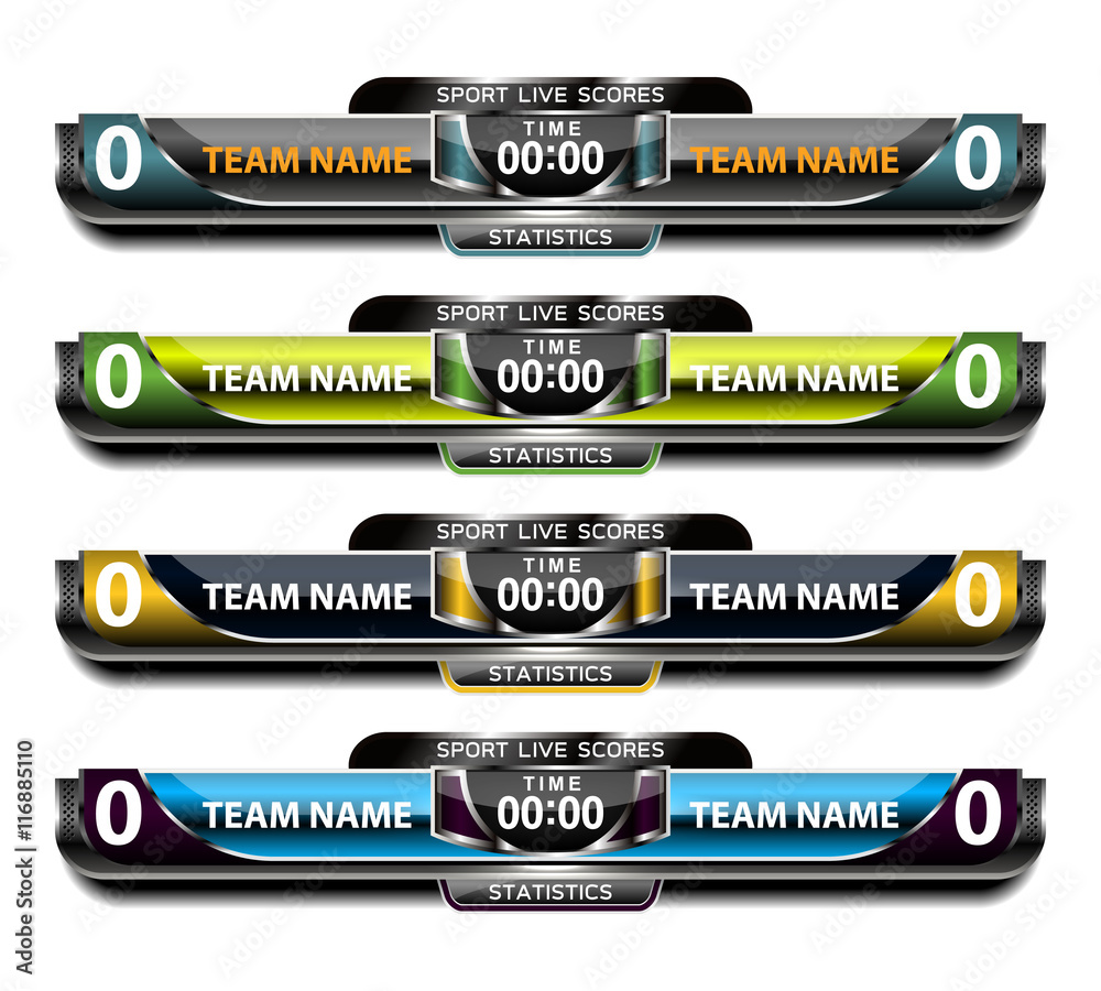 scoreboard design elements for sport, vector illustration Stock Vector ...