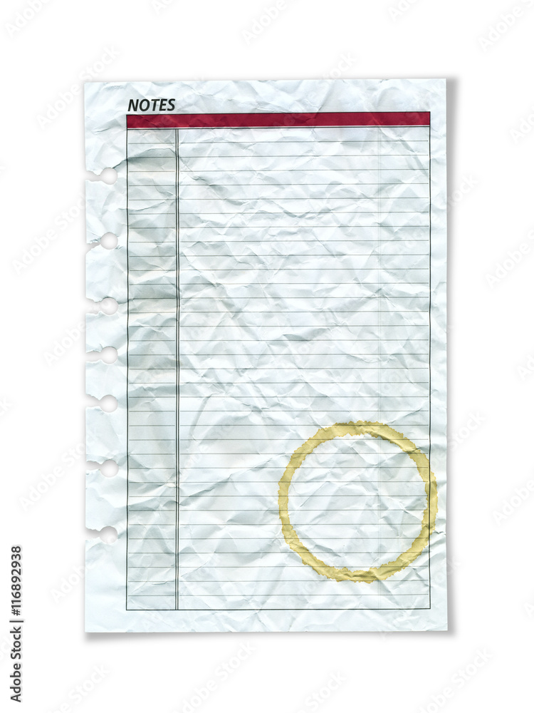 Coffee Stained Notebook Paper