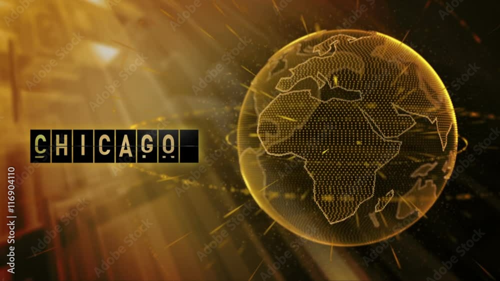 Vidéo Stock 3d animated planet earth with a billboard and the ...