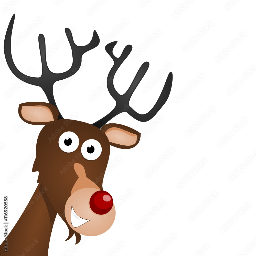 Rentier Rudolph Stock-Vektorgrafik | Adobe Stock