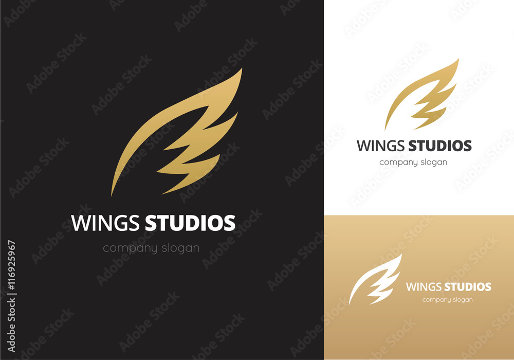 wing logo template Stock Vector | Adobe Stock