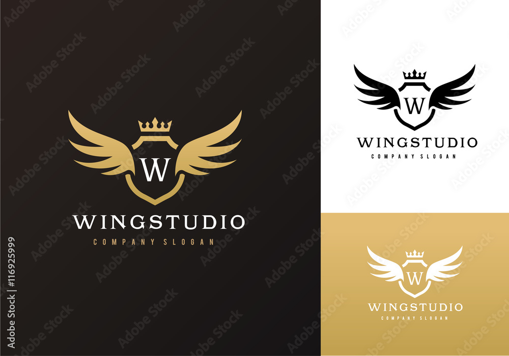 wing logo template Stock Vector | Adobe Stock