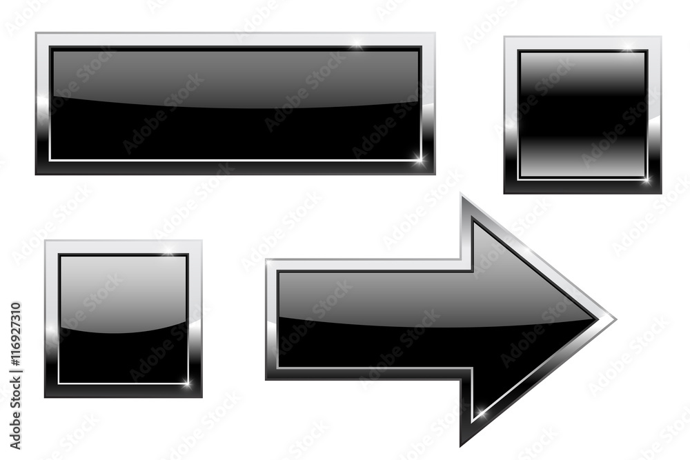 Web icons - rectangle, square, arrow Stock Vector | Adobe Stock