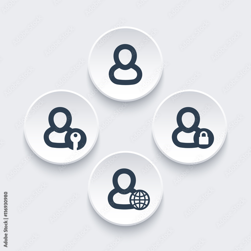 login icons, account, log in, sign in Stock Vector | Adobe Stock