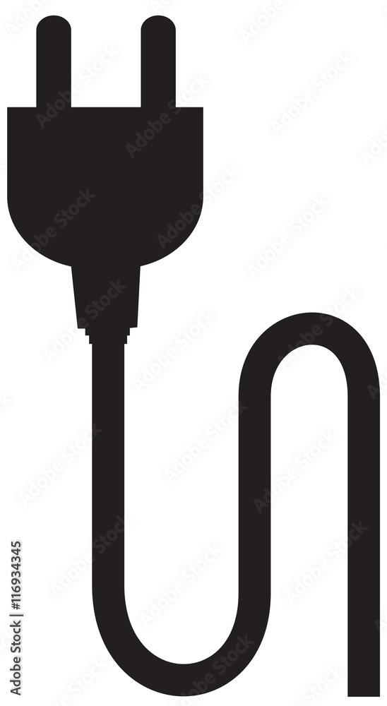 Plug Silhouette Stock Vector | Adobe Stock