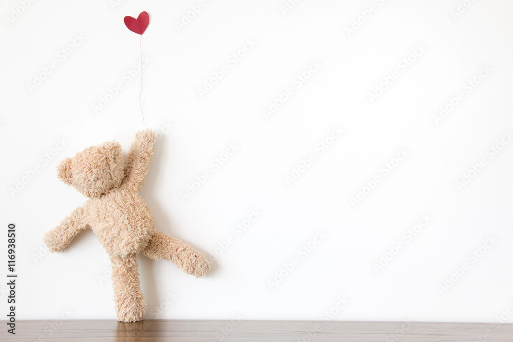 Teddy bear with balloon Stock Photo | Adobe Stock