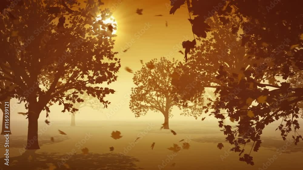 Loopable animation of a landscape showing the four seasons. Check my ...