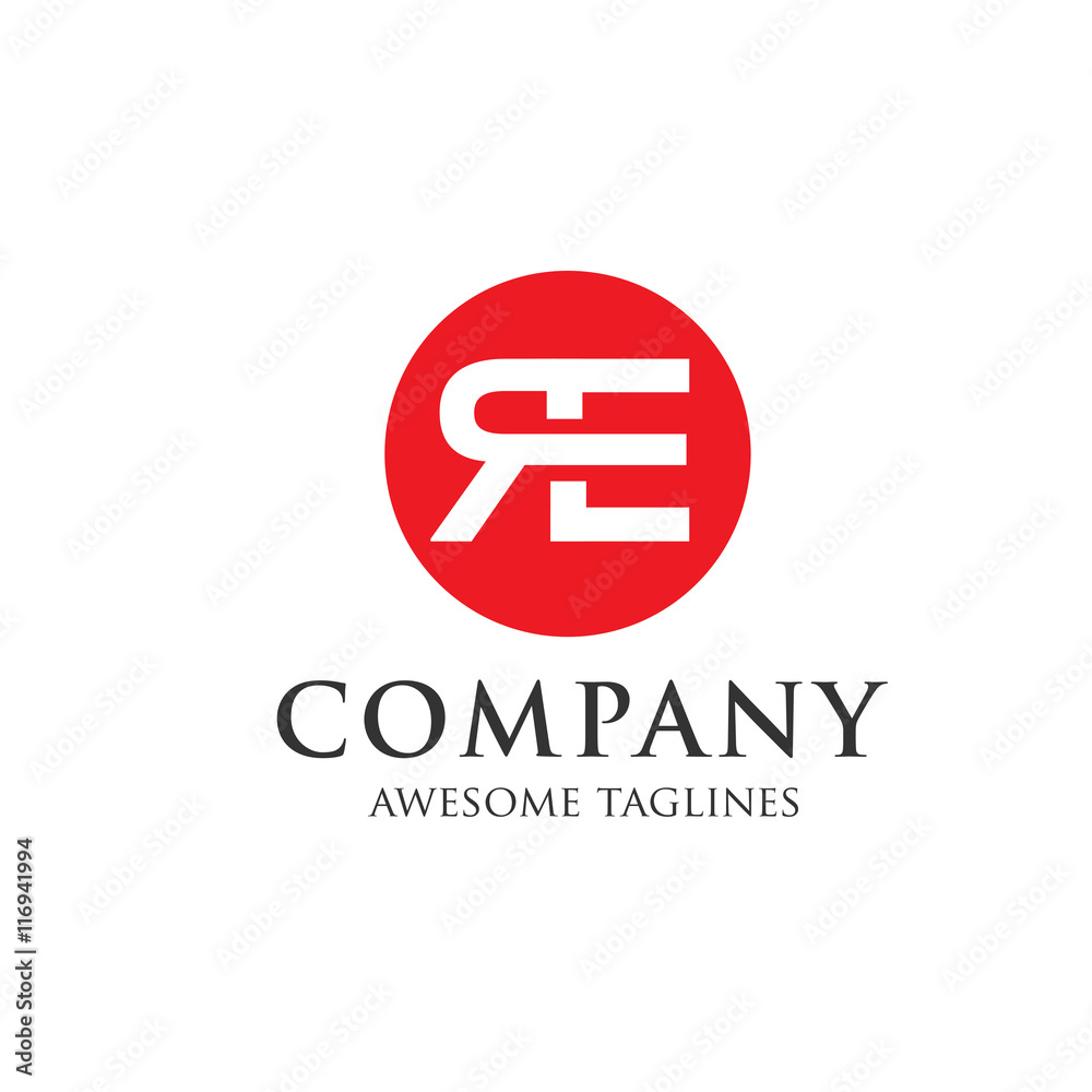 letter IR with circle creative logo concept, innovative IR letter icon ...