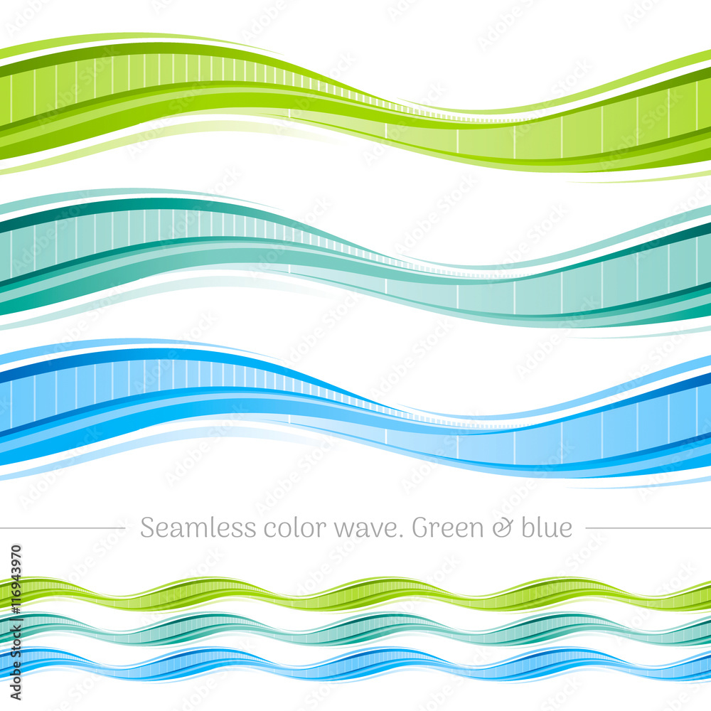 Abstract seamless wave pattern on white background. Vector illustration ...