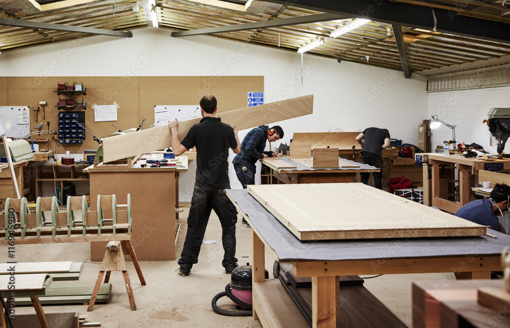 A furniture workshop making bespoke contemporary furniture pieces using ...