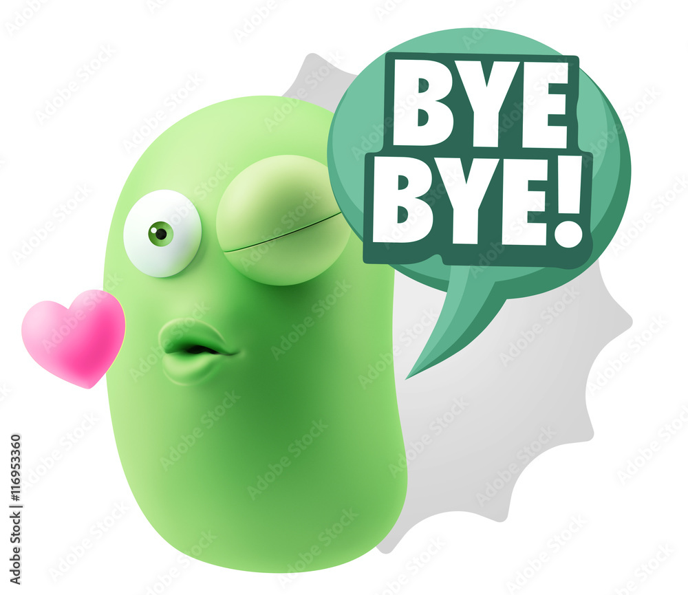 Smiley Face Saying Bye