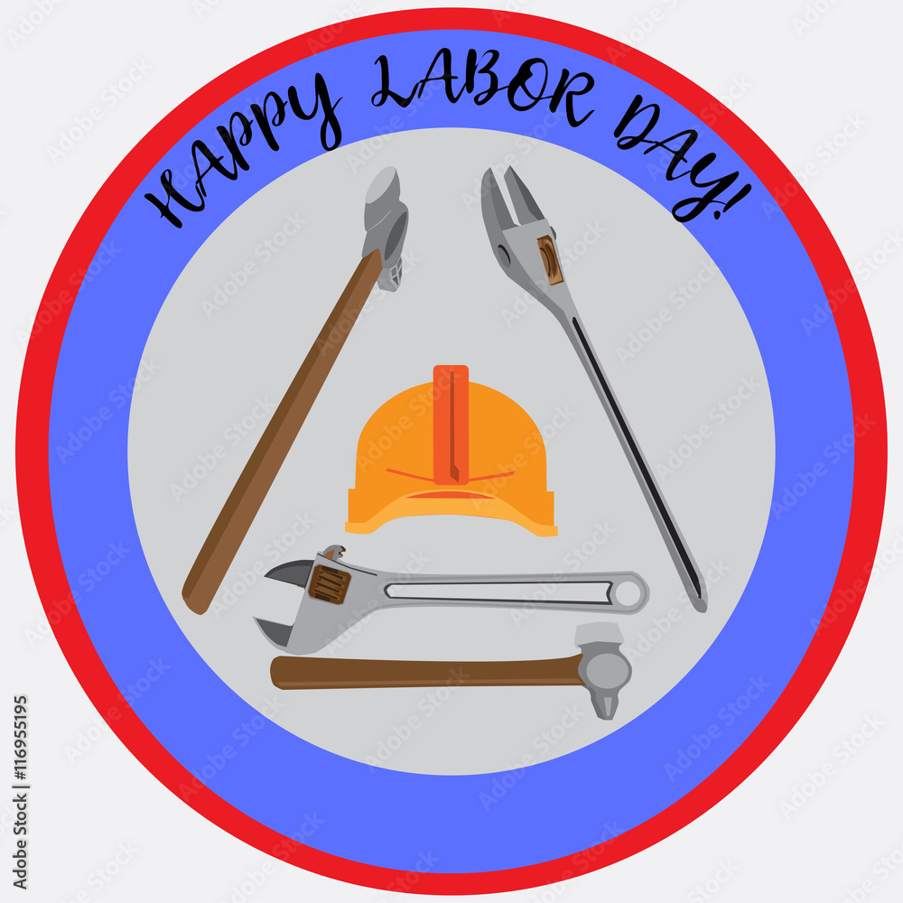 Vector icon of happy Labor Day, national holiday Stock Vector | Adobe Stock