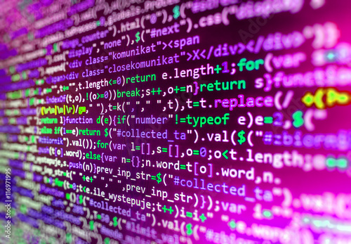 Coworkers Team In Modern Office Vivid Colors Abstract Computer Script