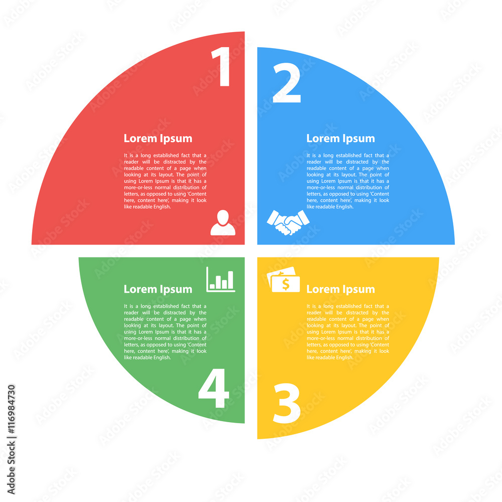 four steps sequence process diagram infographic layout concept vector ...