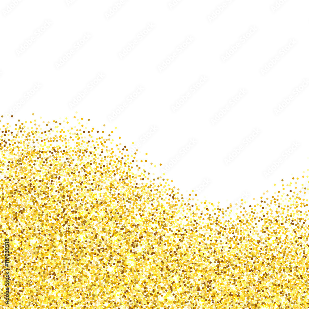 Gold glitter textured border Stock Vector | Adobe Stock