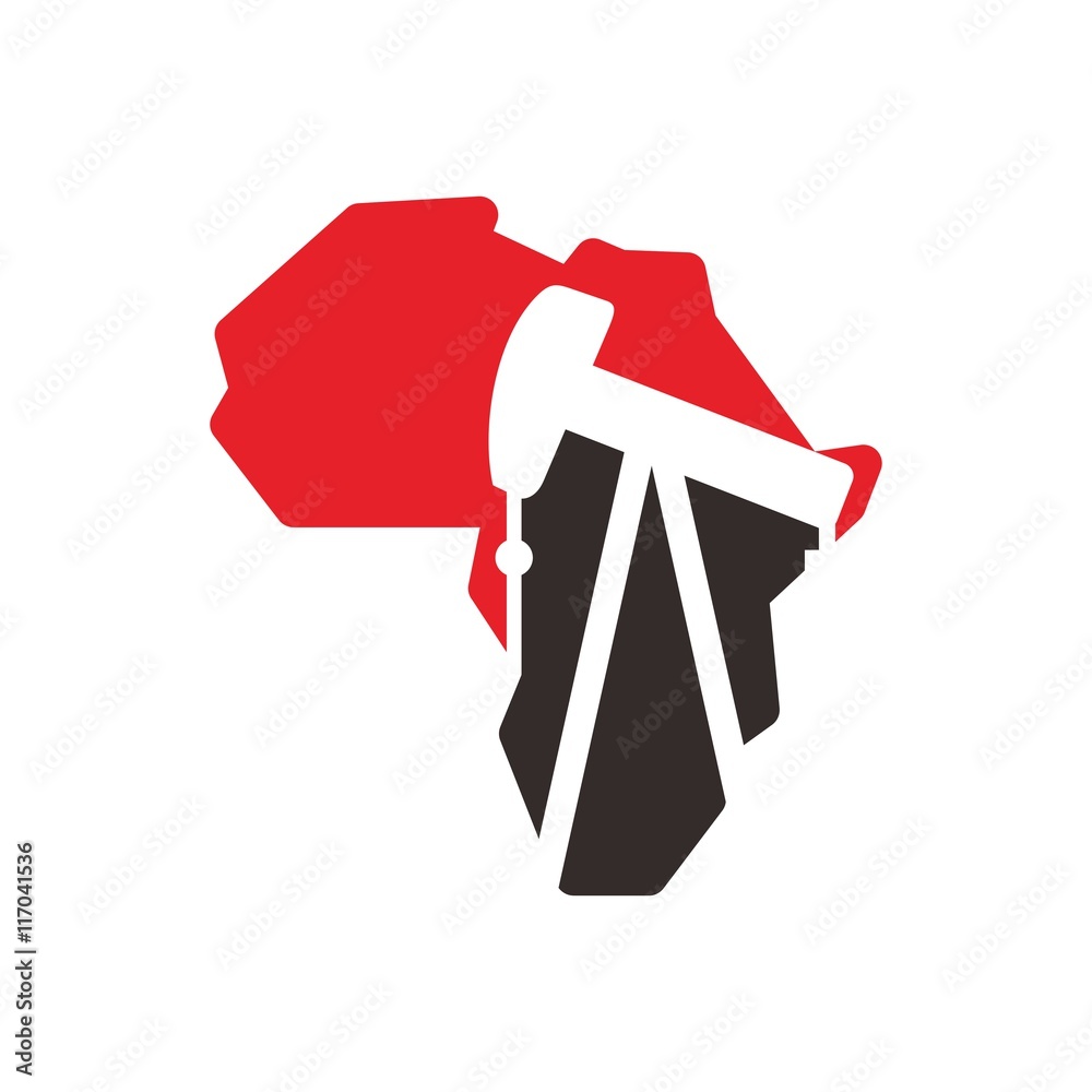 africa map and oil logo vector. Stock Vector | Adobe Stock