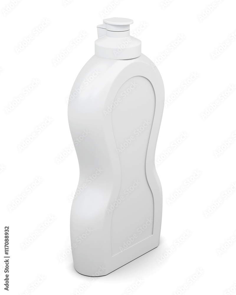 Empty packaging bottle isolated on white background. Household ...