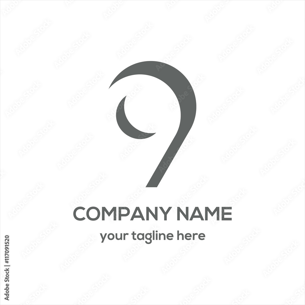 Number 9 Logo Vector Stock Vector | Adobe Stock