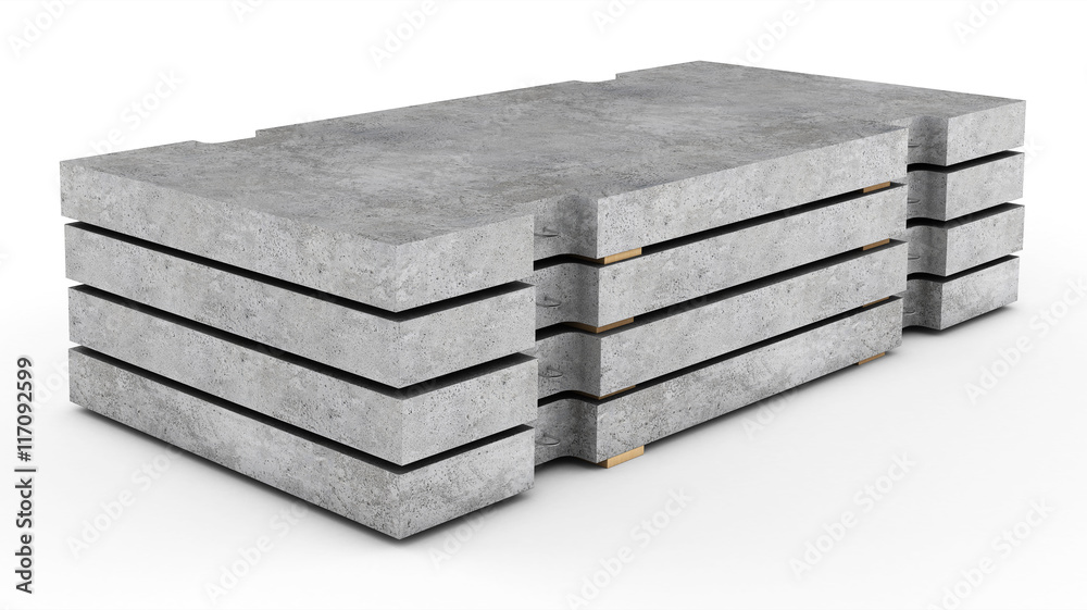 Reinforced concrete road plates Stock Photo | Adobe Stock