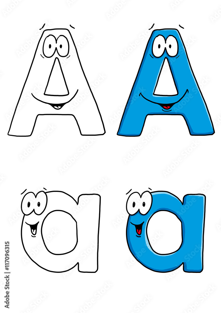 Ausmalbild Buchstabe A Stock-Illustration | Adobe Stock