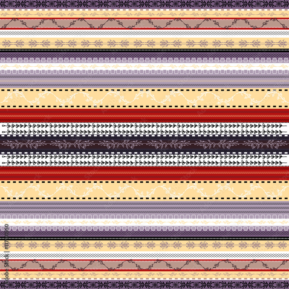 Ethnic boho seamless pattern. Colorful border background texture. Stock ...