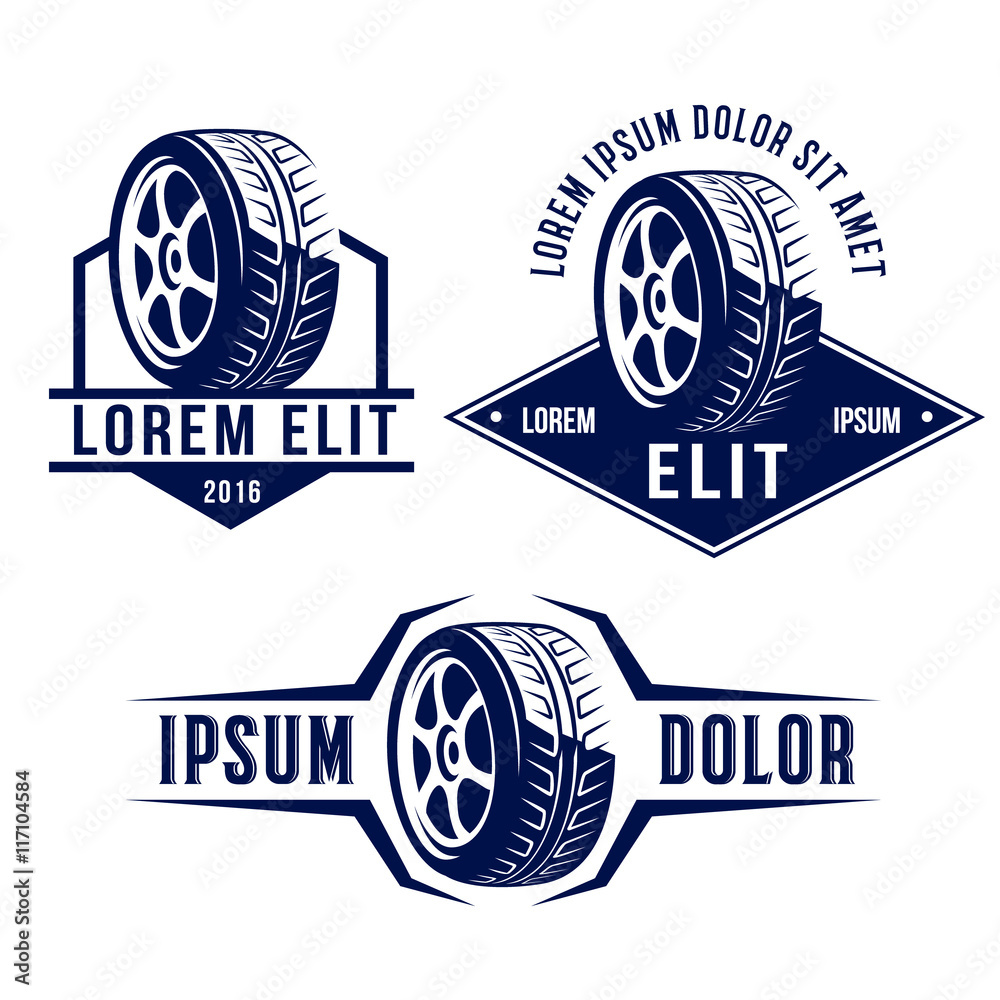 set of car related signs logos icons and symbols Stock Vector | Adobe Stock