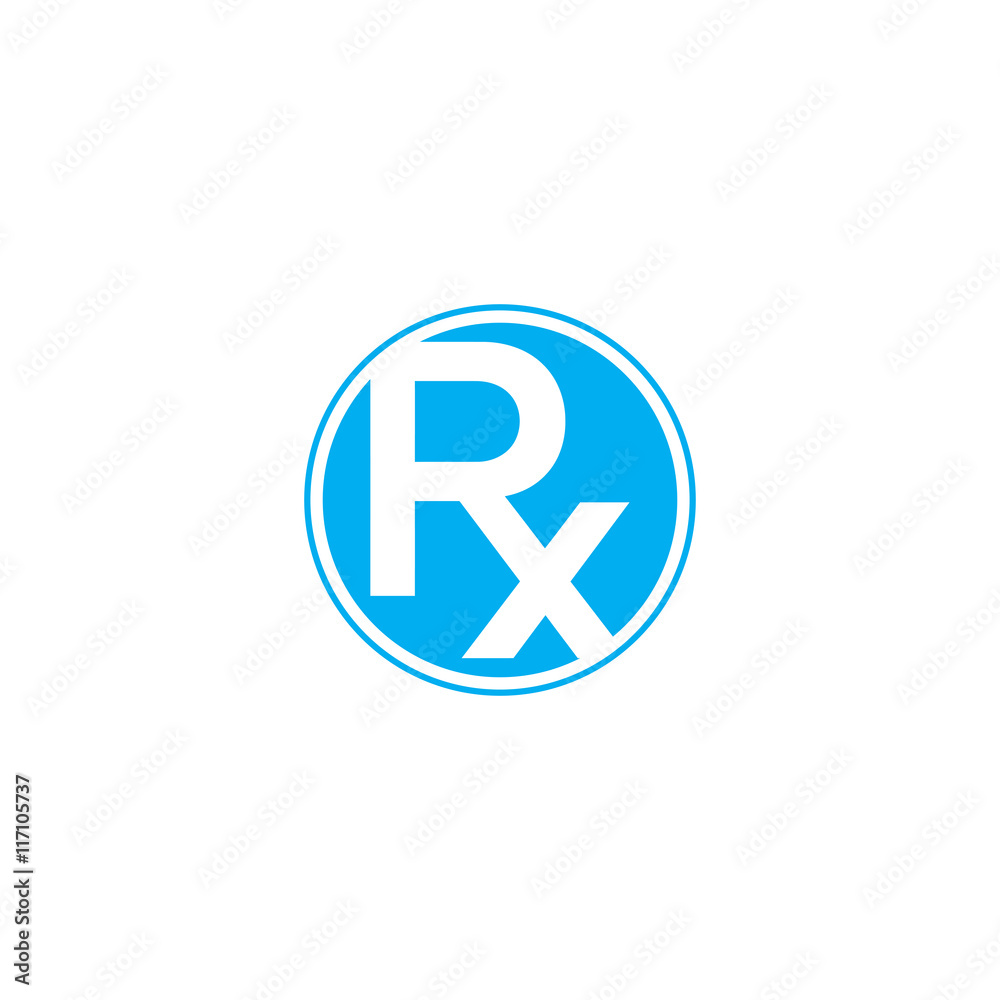 Prescription Symbol Blue