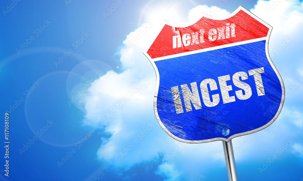 Incest 3d Rendering Blue Street Sign Stock Illustration Adobe Stock