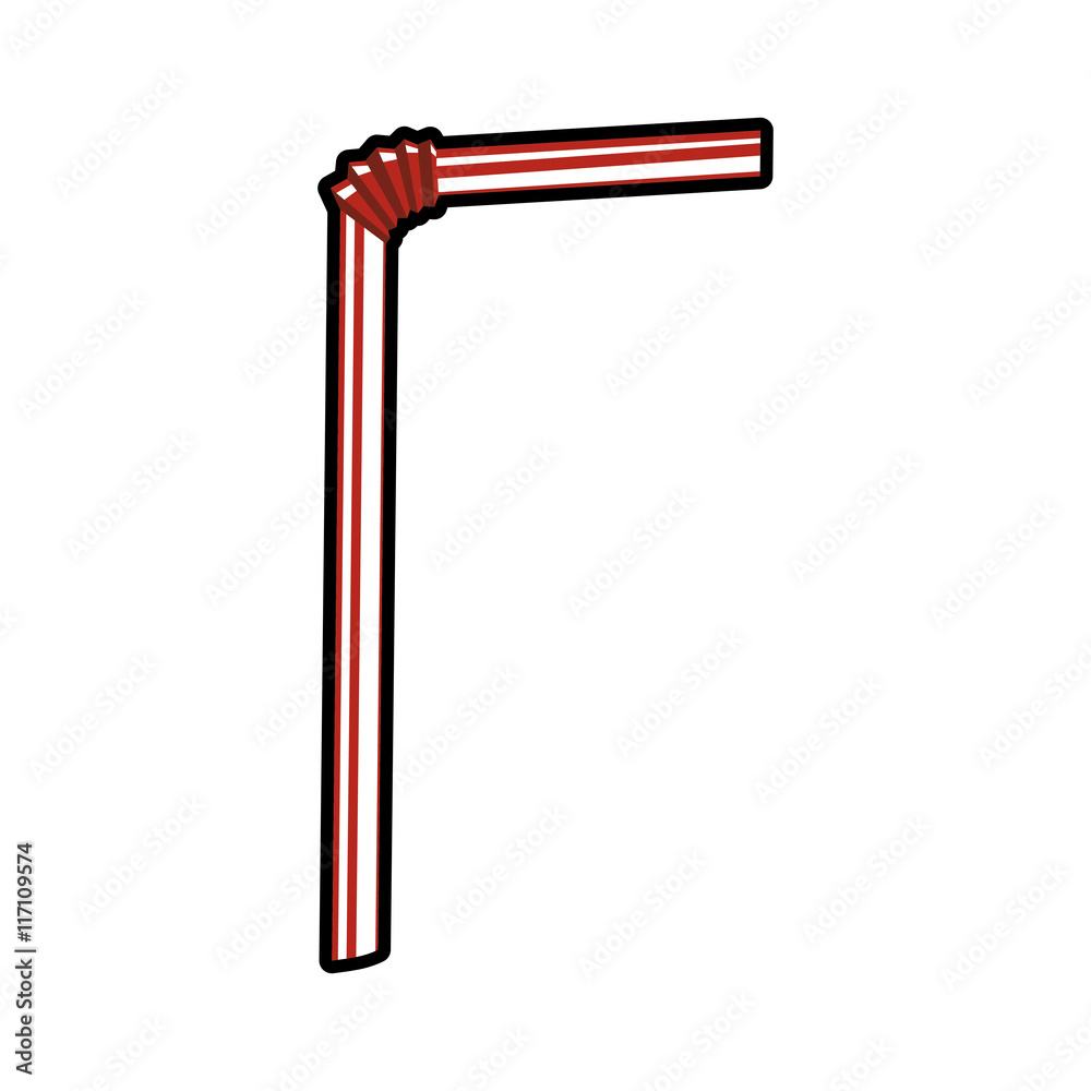 Drink concept represented by drinking straw icon. Isolated and flat ...