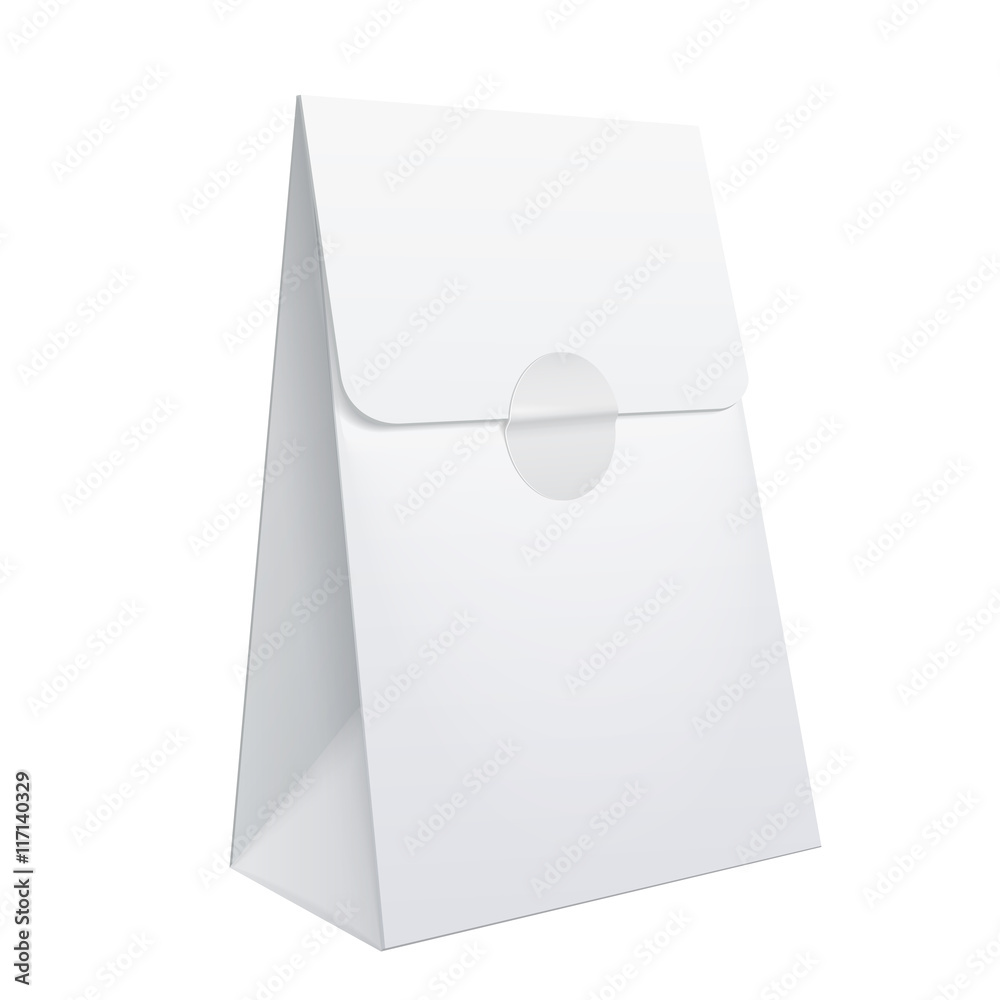 Realistic White Blank template Packaging For Food. Stock Vector | Adobe ...