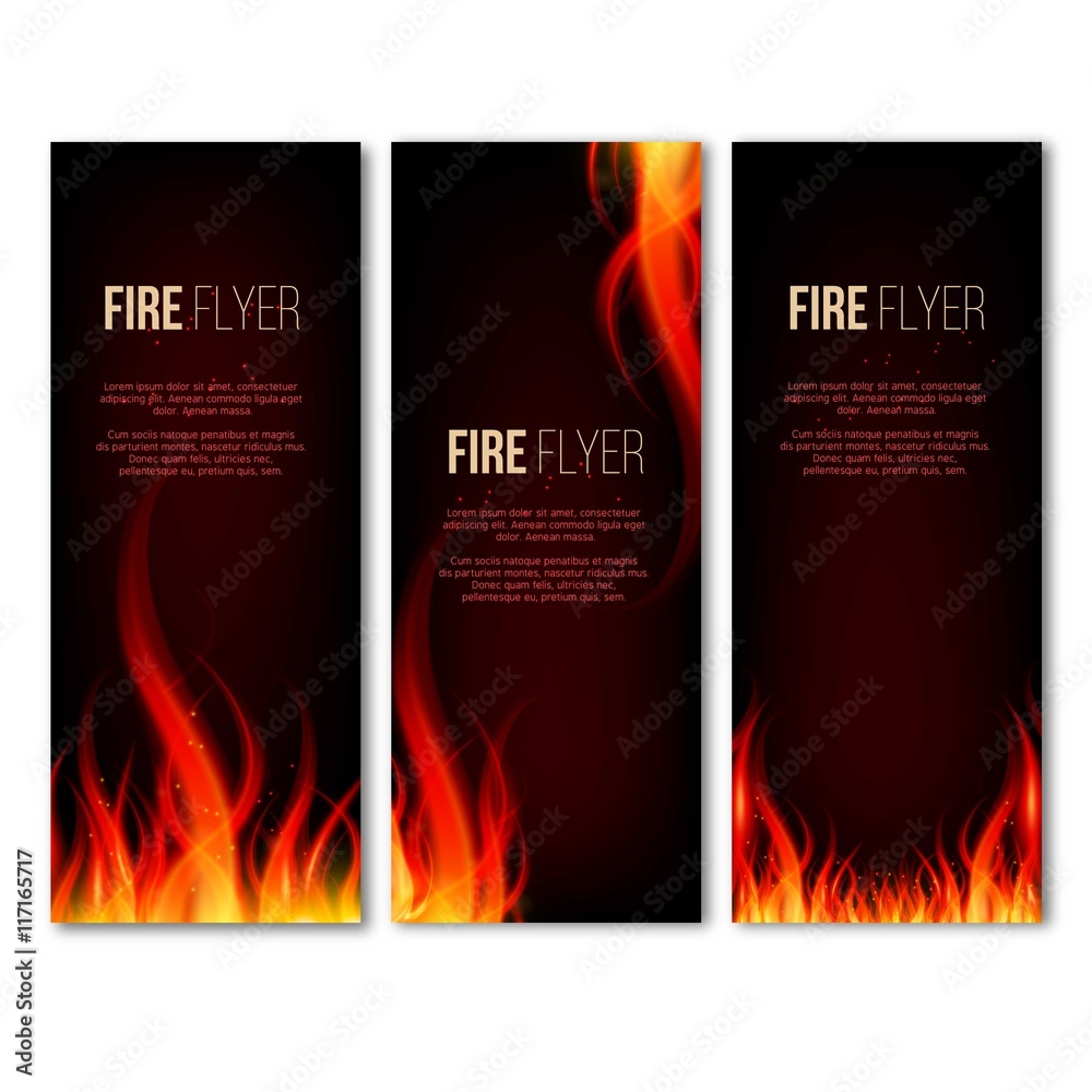 Fire flyer Stock Vector | Adobe Stock