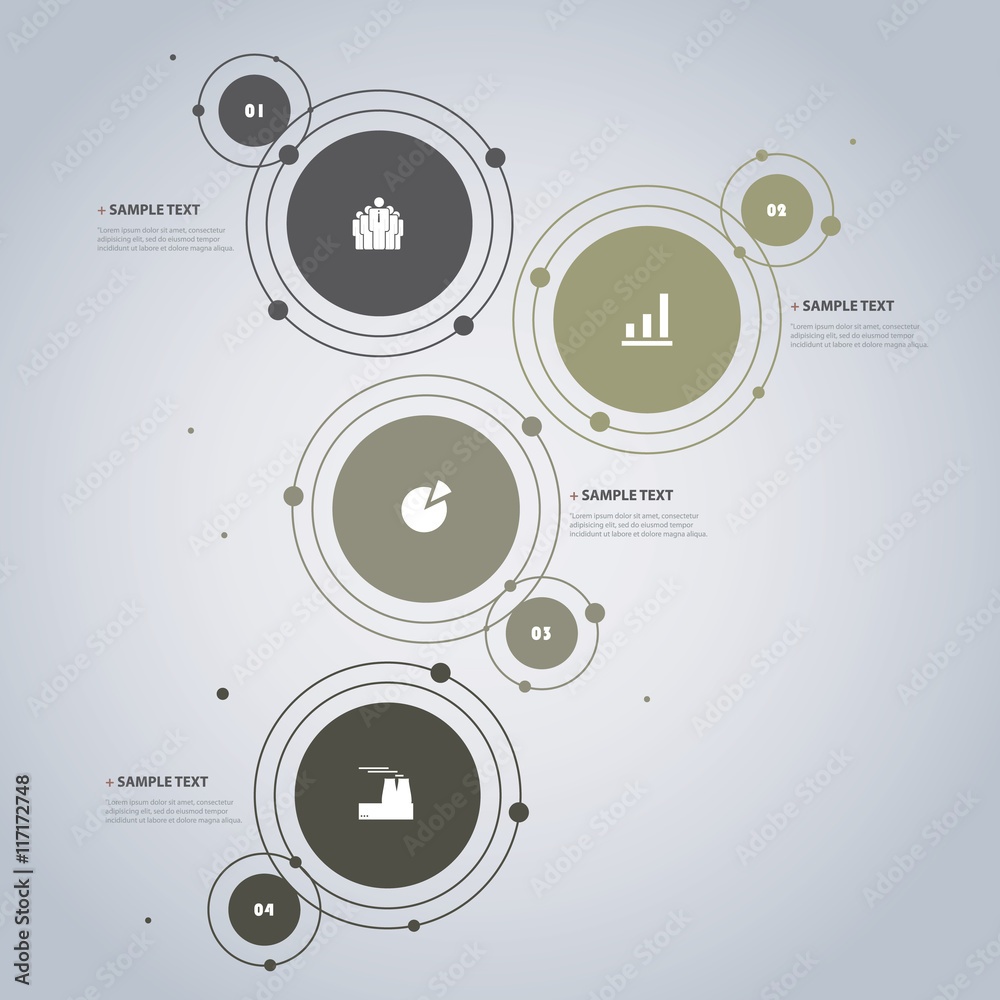 Colorful Minimal Infographics Layout Creative Design, Chart, Diagram ...