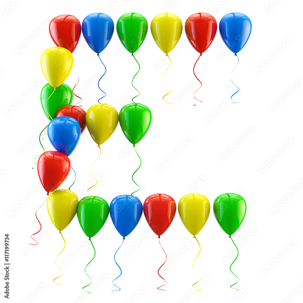 Imagen 3D.Alfabeto con globos,Abecedario infantil para fiestas ...