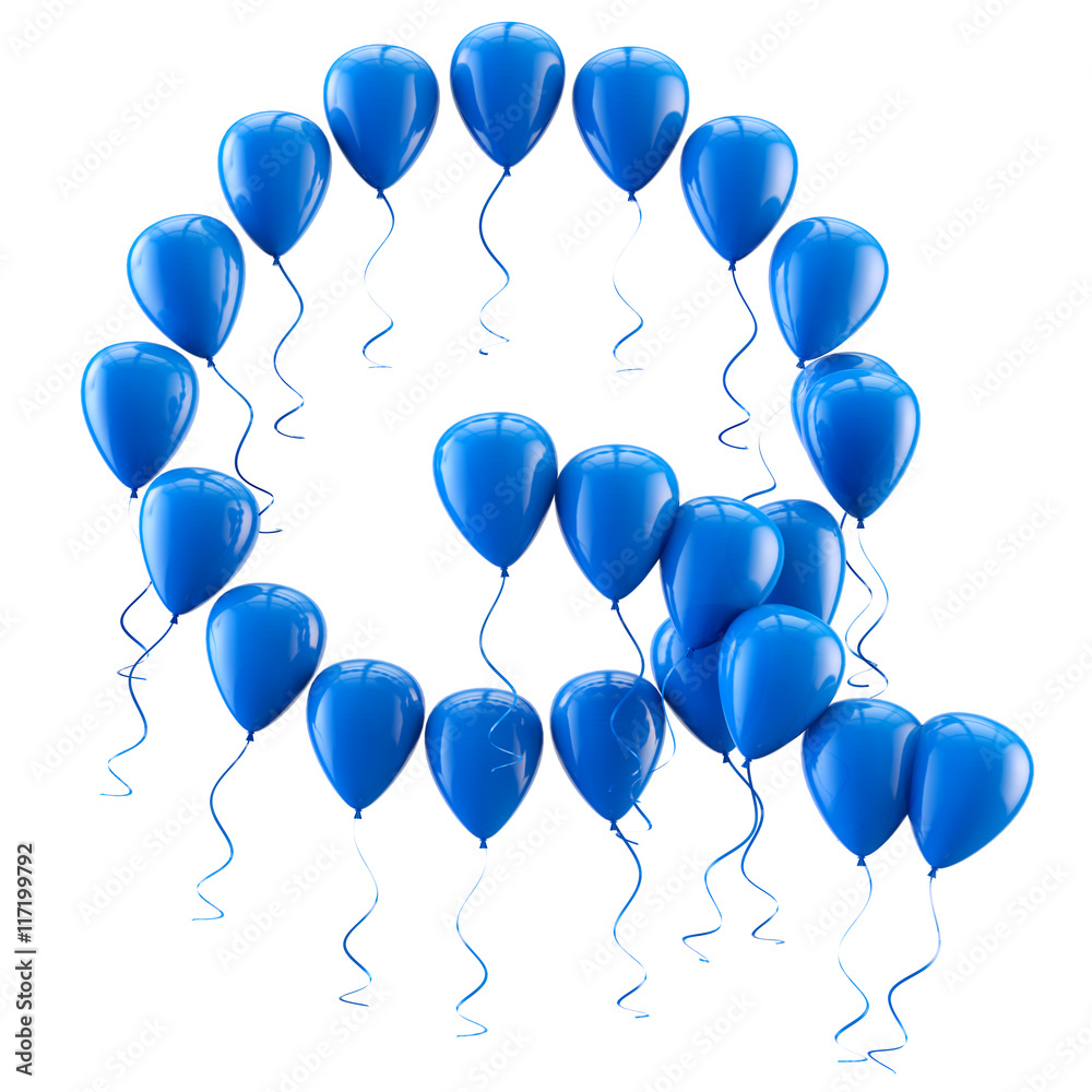 Imagen 3d,Alfabeto divertido con globos.Letras para fiestas y ...