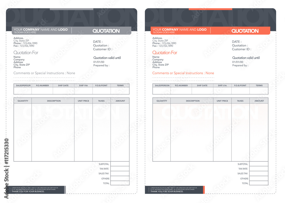 Vector quotation design template. Stock Vector | Adobe Stock