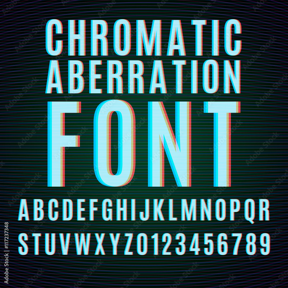 Photo Chromatic aberration font, tetsuobuseteru | Posters, tableaux et ...