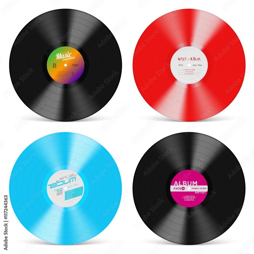 Vecteur Stock Disques 33 tours vectoriels 3 | Adobe Stock