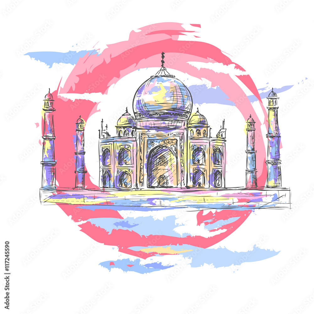Poster Taj Mahal color – Wall Art | UkPosters