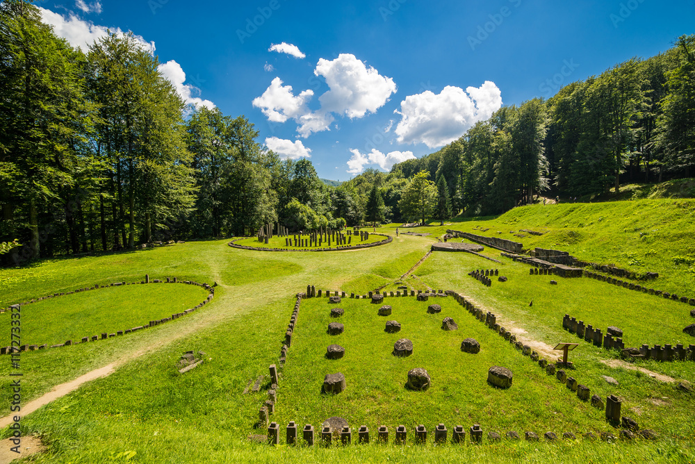 Sarmizegetusa Regia, Dacian ruins Fortress, Romania Stock Photo | Adobe ...
