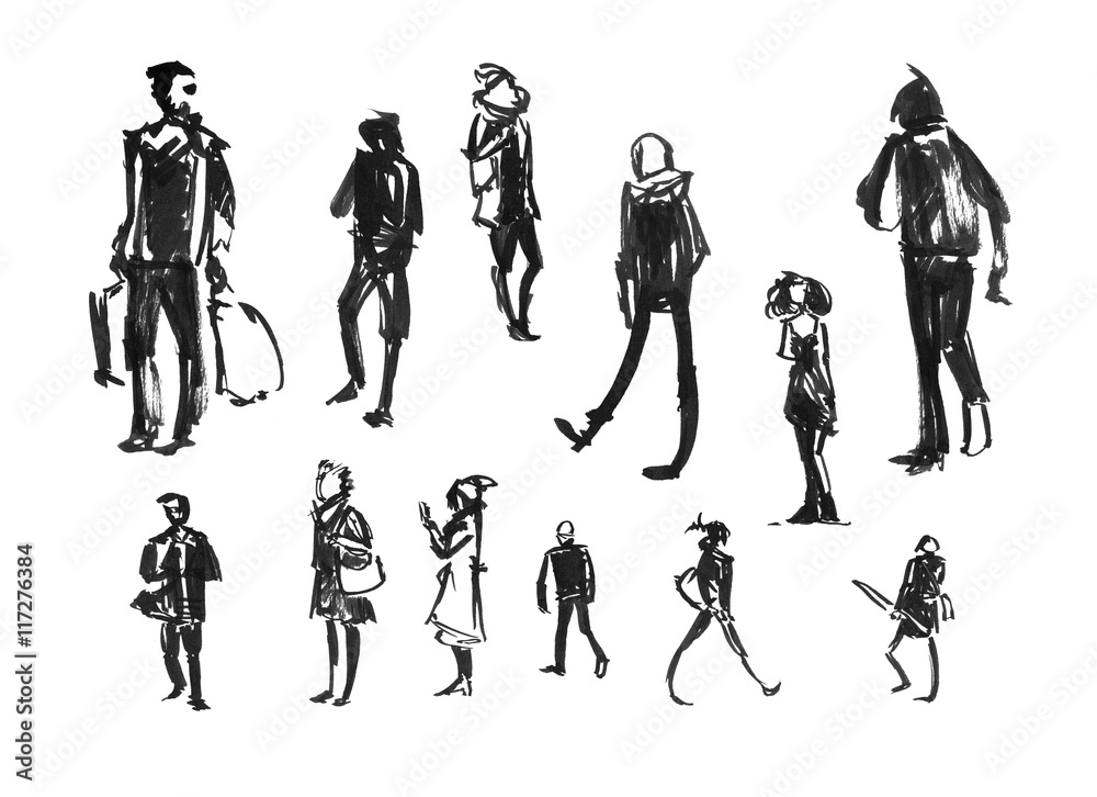 Human Figure Black And White