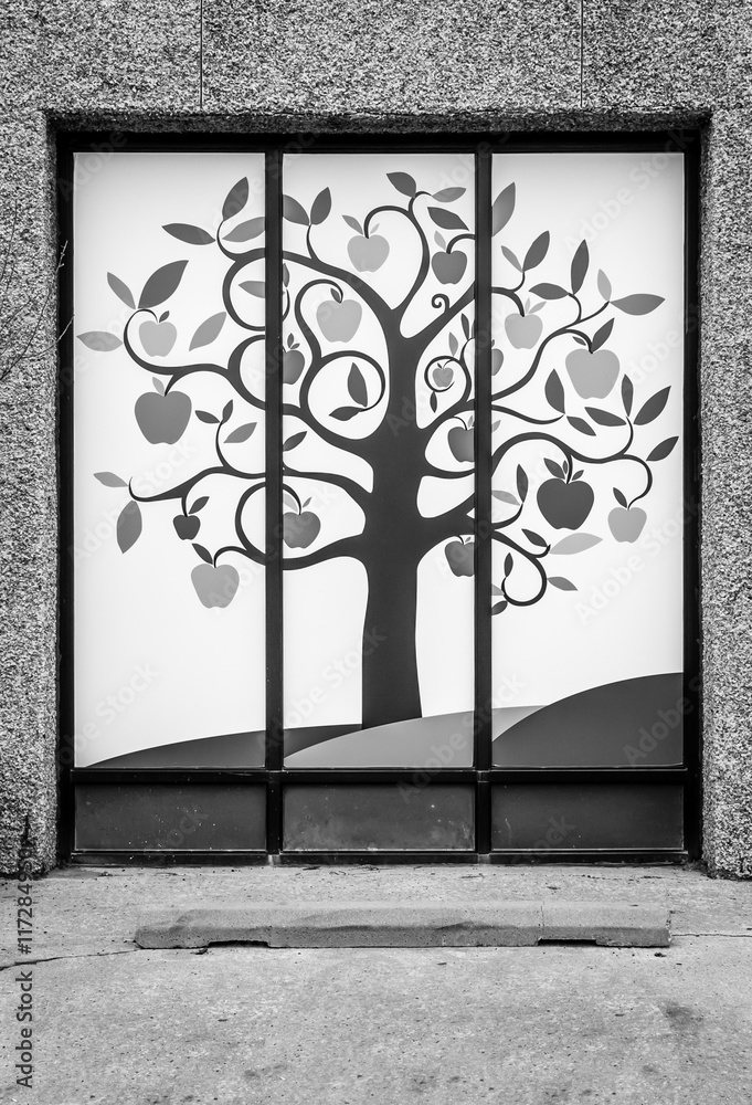 Poster Abstract door with tree painting drawing – Wall Art | UkPosters