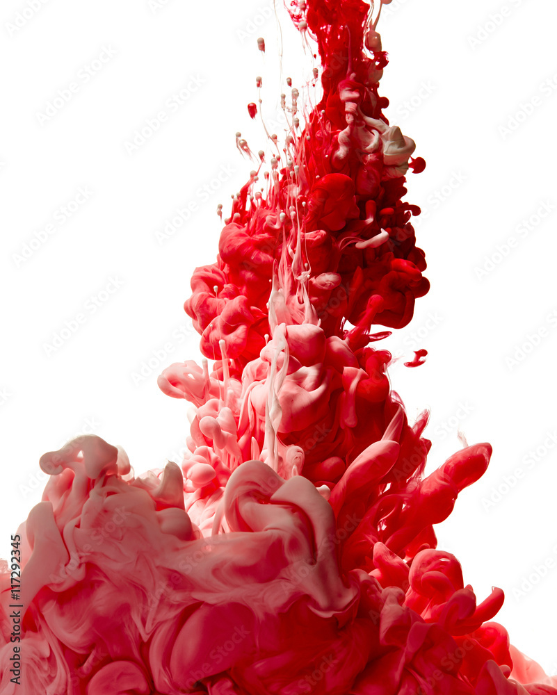Splash of red paint Stock Photo | Adobe Stock