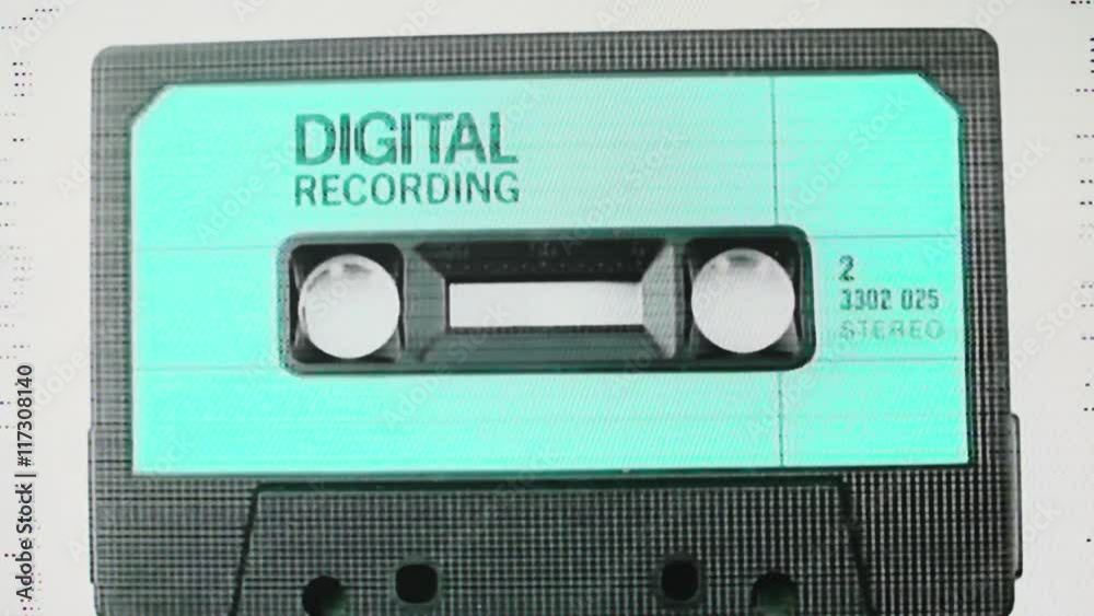 sequence of old audio cassettes retro tape Stock ビデオ | Adobe Stock