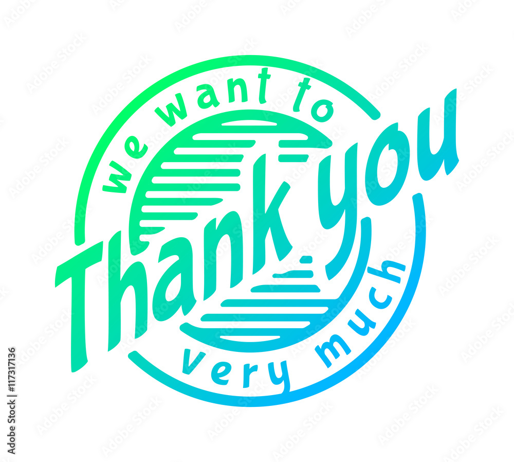 Thank you badge Stock Vector | Adobe Stock