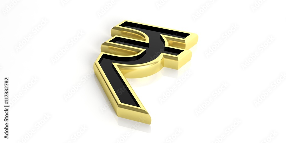 India rupee symbol on white background. 3d illustration Stock ...