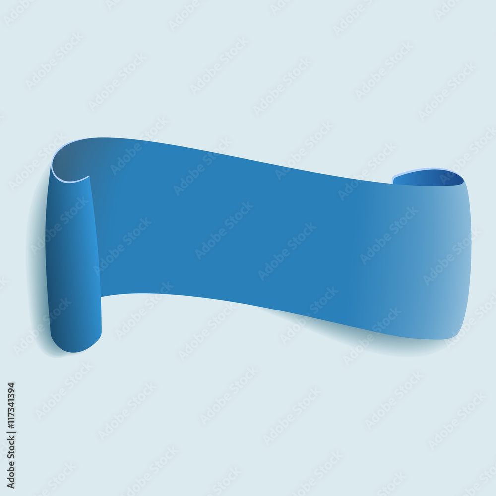 Blue curved banner Stock Vector | Adobe Stock