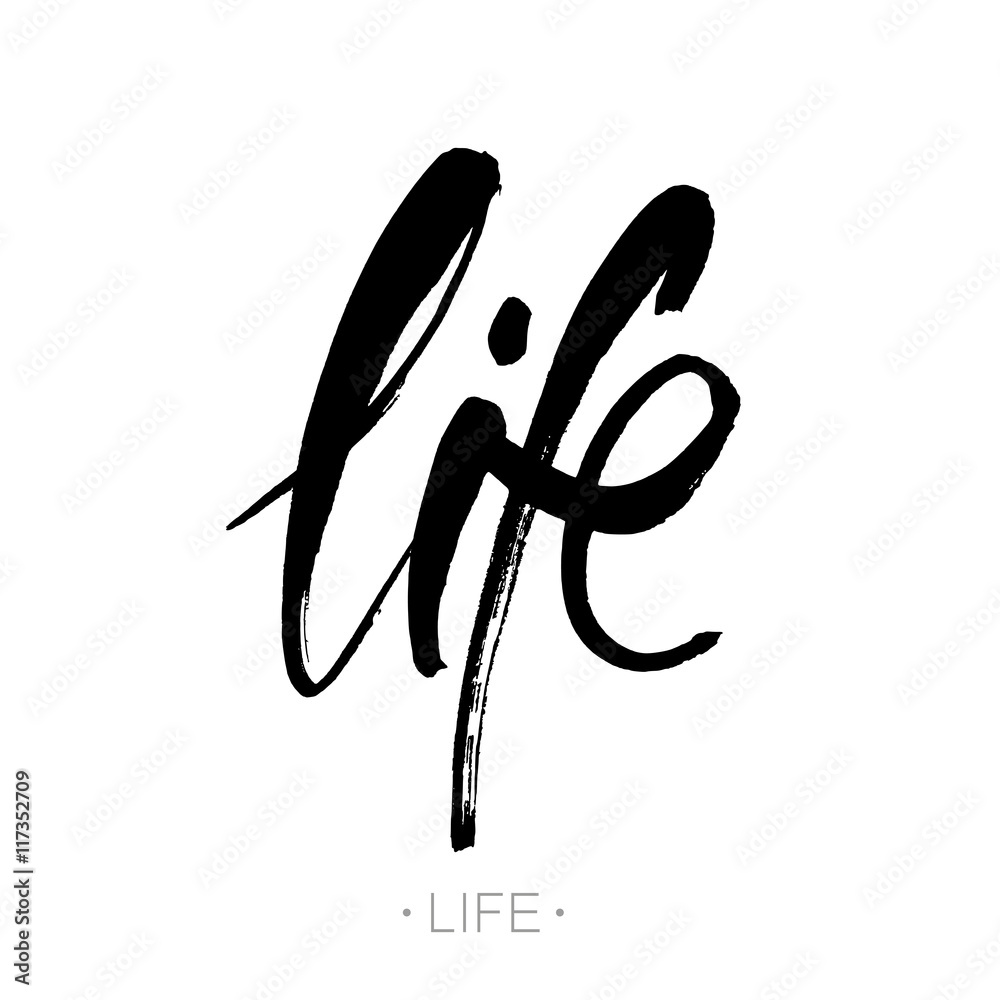 life_lettering_template Stock-Vektorgrafik | Adobe Stock