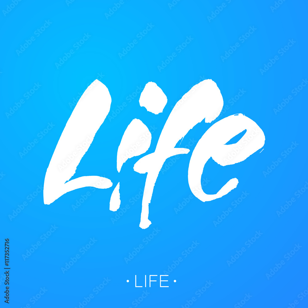 life_lettering_template Stock-Vektorgrafik | Adobe Stock